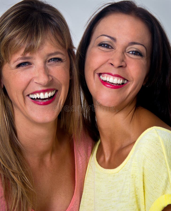 Two women portrait stock photo. Image of closeup, model - 34141028