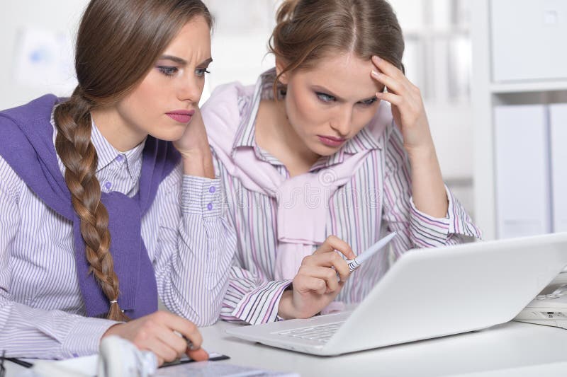 Two women in relax process stock photo. Image of corporate - 109246890