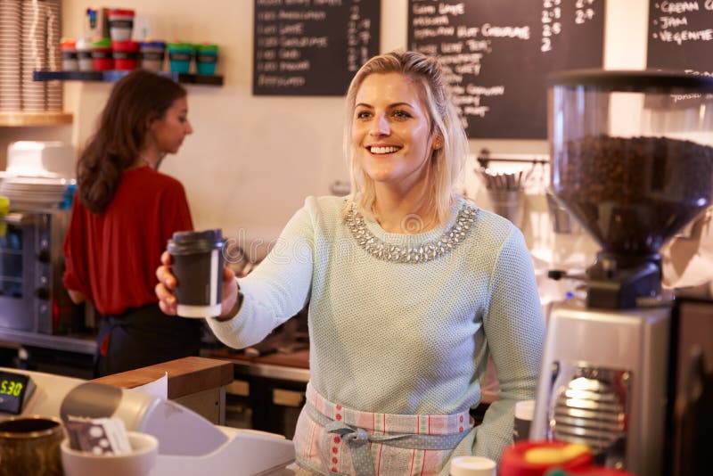 Two Women Running Coffee Shop Together Stock Photo - Image of business ...