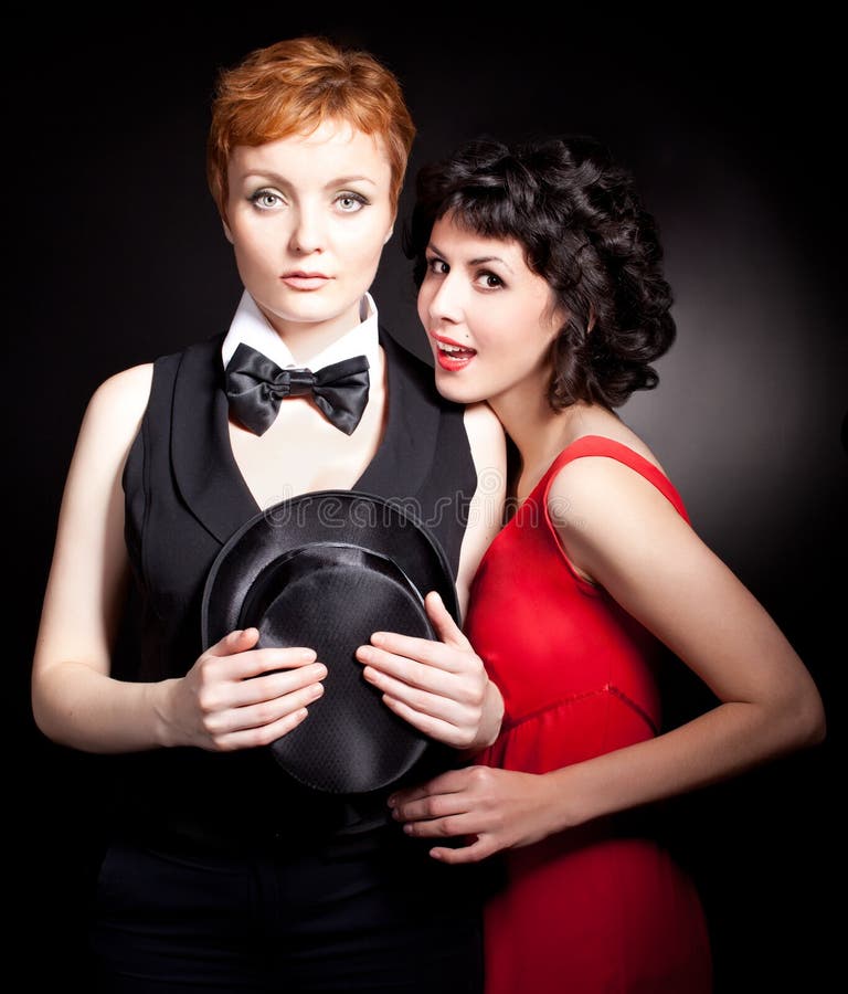 Two Women Showing Different Temperament Stock Image - Image of latin ...