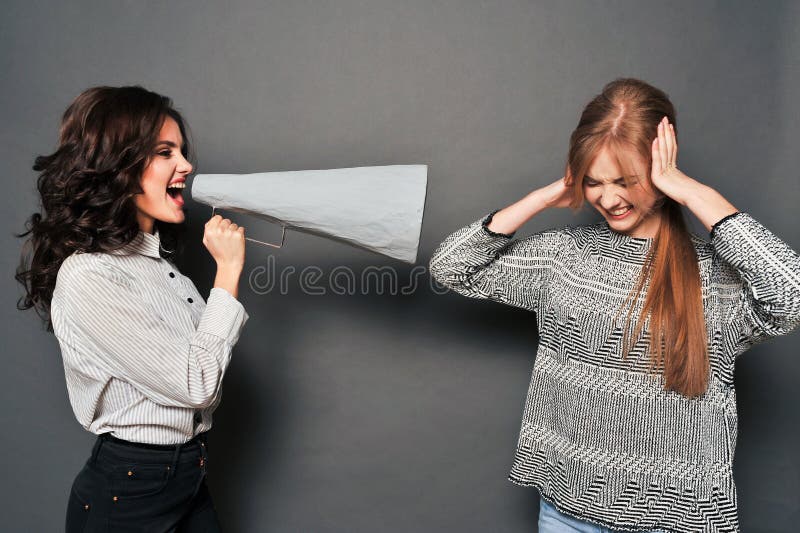 Two women swear stock photo. Image of christmas, blue - 80076480