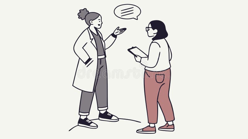 Two Women Talking and Exchanging Ideas, Vector Design Generative AI ...