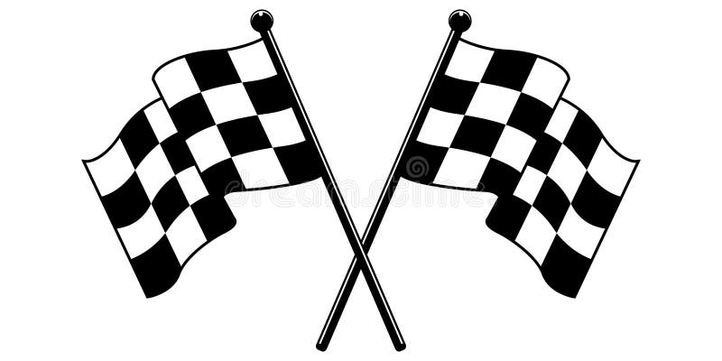 Two Wonderful Racing Flags that Cross Each Other. Stock Vector ...