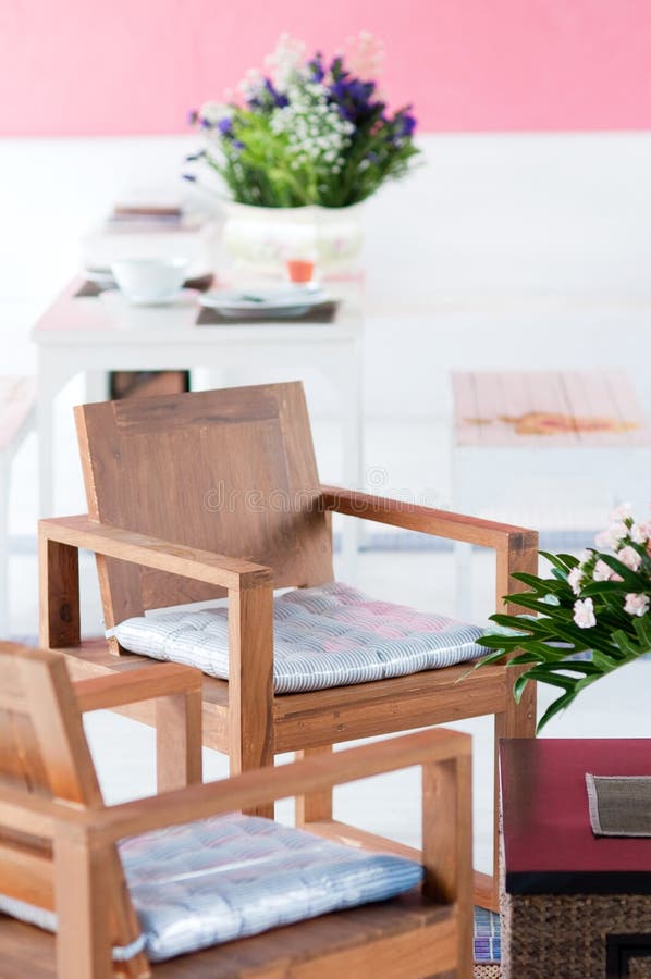 Two wood chair stock image. Image of dining, inside, house - 24979325