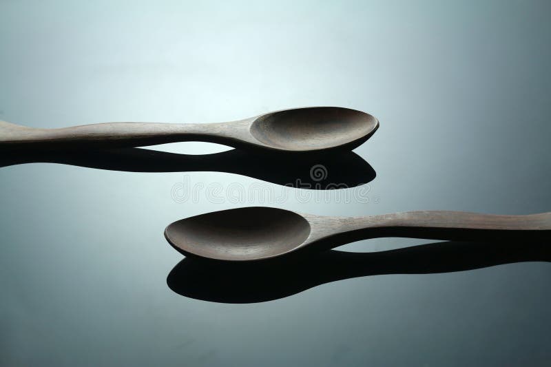 Two wood spoon stock image. Image of composition, spoon - 59556549