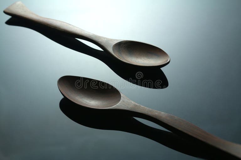 Two wood spoon stock image. Image of kitchen, lighting - 59658381