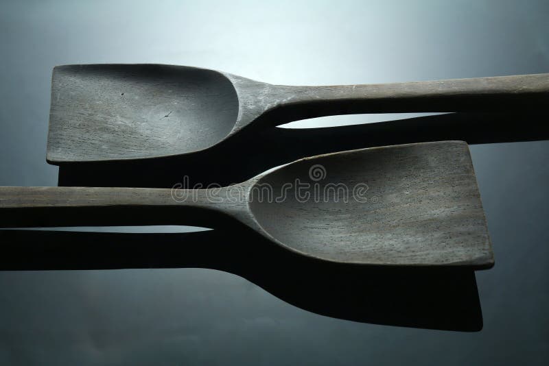 Two wood spoon stock photo. Image of couple, space, food - 59859328