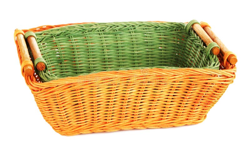 Two Wooden Baskets stock image. Image of rectangle, horizontal - 75631873