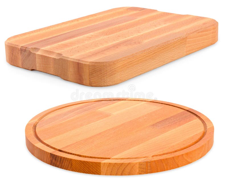 Two Wooden Cutting Boards for Cooking/ on White Backgrou Stock Photo ...