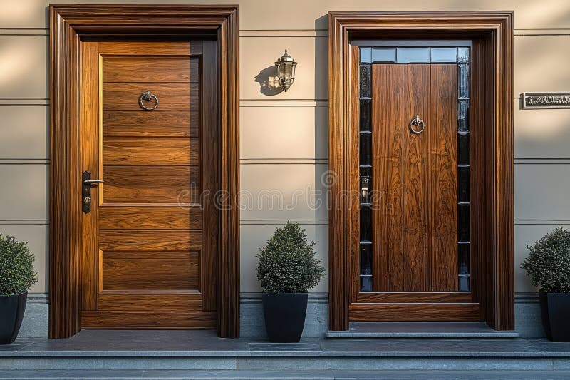 Two Wooden Doors Placed Together, Great for Interior or Exterior Use ...