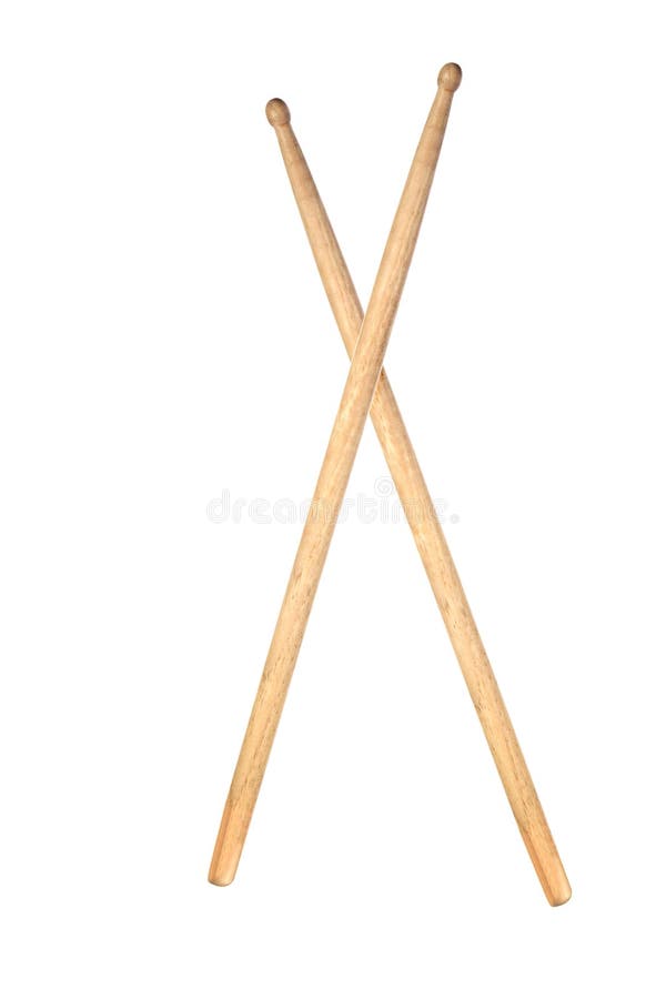 Two Wooden Drumsticks Isolated on White Stock Image - Image of colorful ...