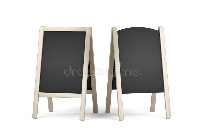 Two Wooden Menu Display Boards Stock Photo - Illustration of marketing ...