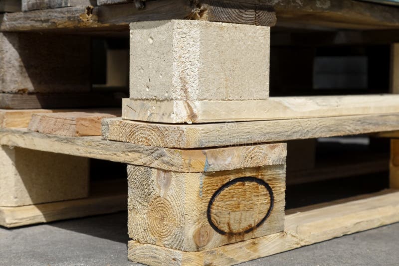 Two wooden pallets stock photo. Image of platform, group - 153120418