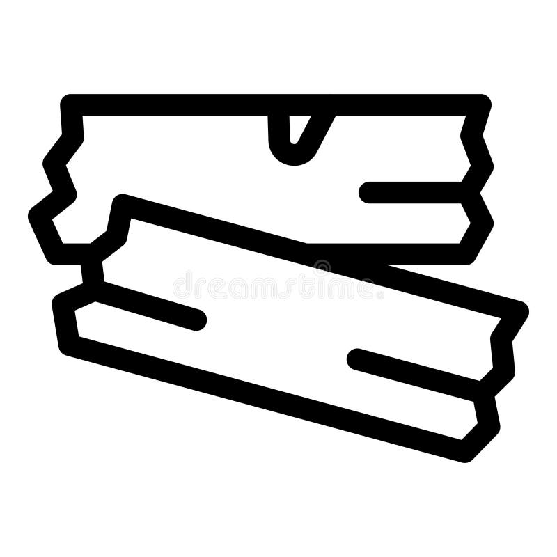 Two Wooden Planks Lying on Top of Each Other Stock Vector ...