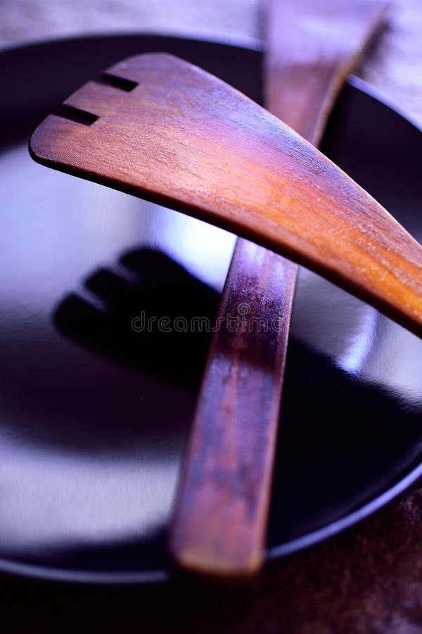 Two wooden spatulas stock photo. Image of stir, restaurants - 7663306