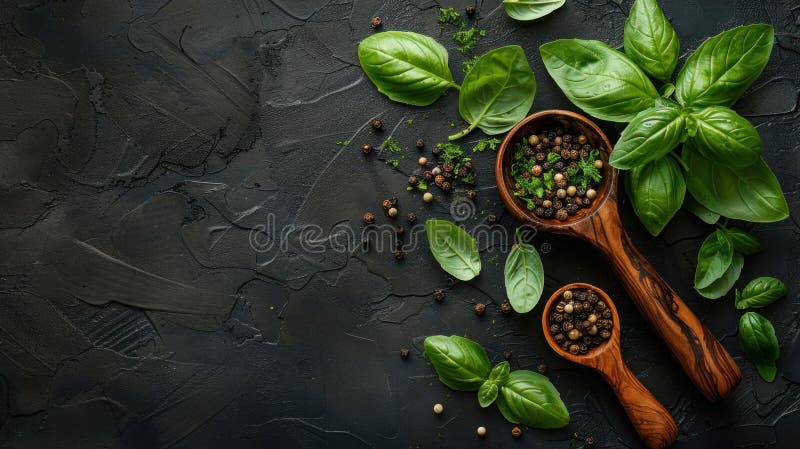 Two Wooden Spoons Filled with Fresh Green Leaves Stock Image - Image of ... Two Wooden Spoons Filled with Fresh Green Leaves Stock Image - Image of ...