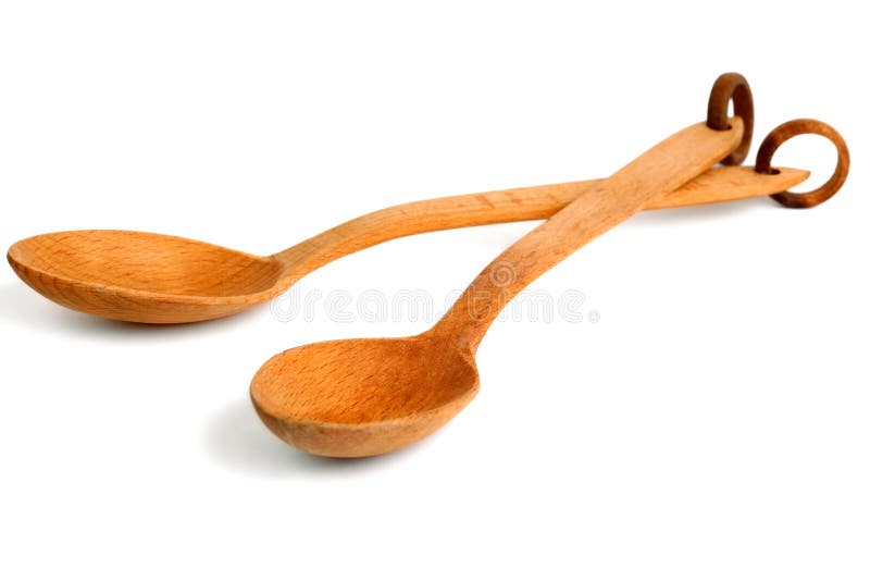 Two wooden spoons stock photo. Image of kitchenware, cooking - 45952668