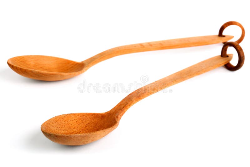 Two wooden spoons stock image. Image of wood, natural - 45952693