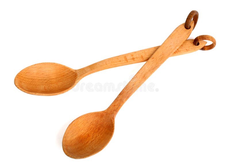 Two wooden spoons stock photo. Image of brown, equipment - 45952706