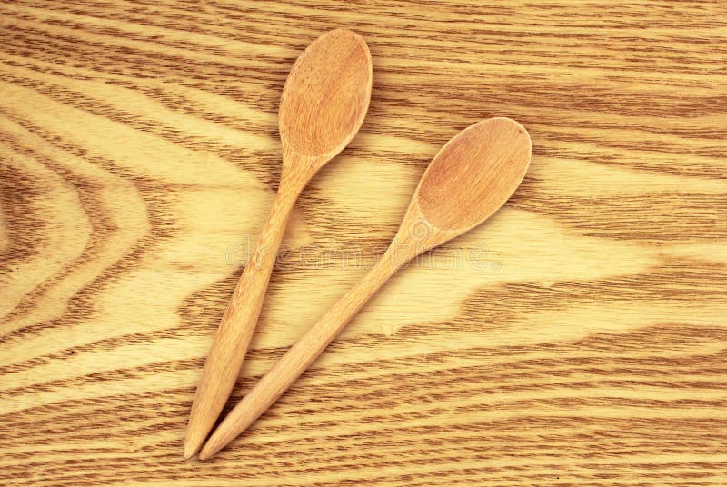Wooden spoons on table stock photo. Image of cafe, table - 30289946