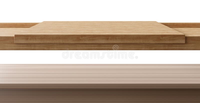 Wooden Desk with Office Chair, Isolated on White Background. Cut Out ...