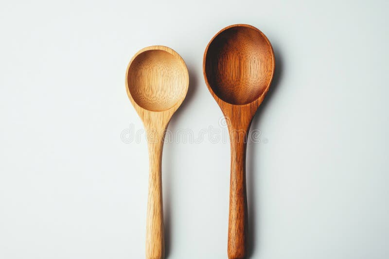 Two Wooden Utensils Sit Side by Side Stock Photo - Image of items ...