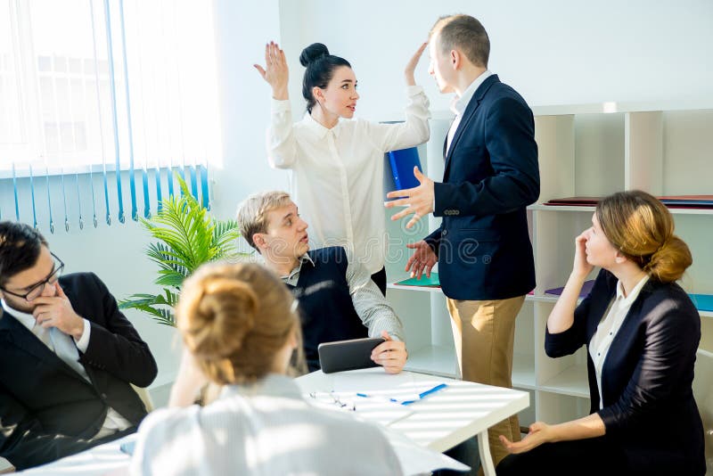 Two workers argue stock photo. Image of professional - 89760218