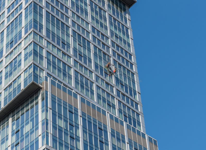 High-rise Building with Color Illumination Stock Photo - Image of color ...