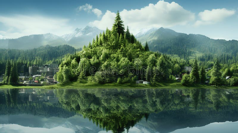 Two World from the Different Reality Stock Illustration - Illustration ...