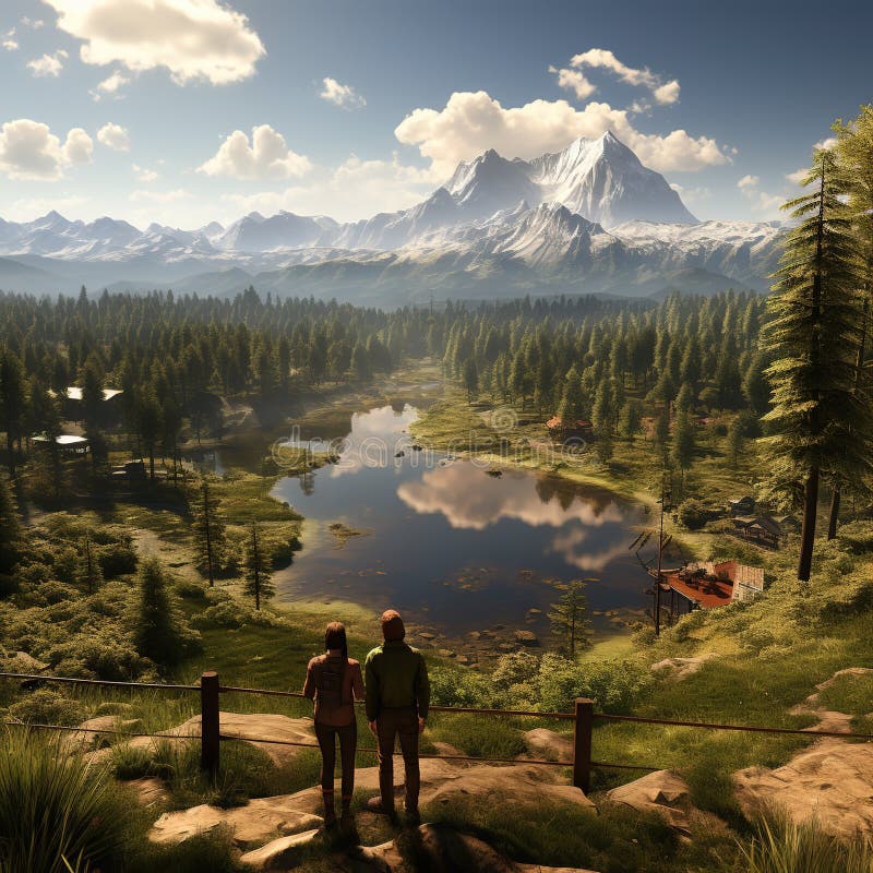 Two World from the Different Reality Stock Illustration - Illustration ...