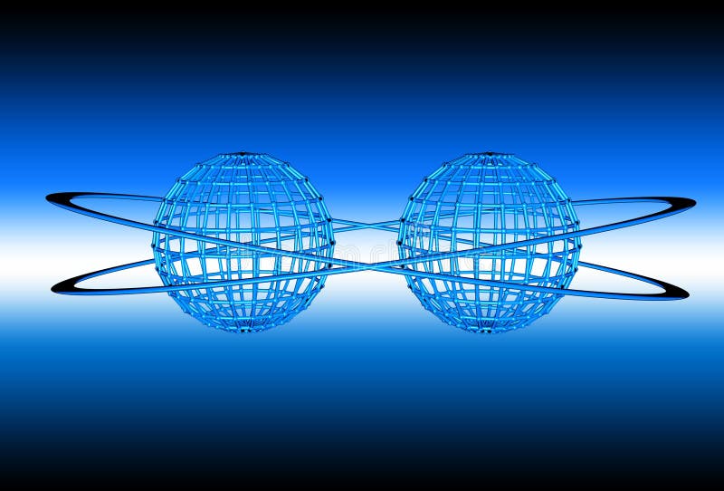 Two worlds together stock illustration. Illustration of business - 237513