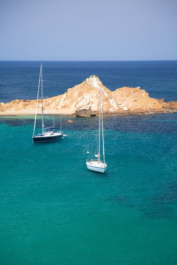 Two yachts stock photo. Image of water, balearic, blue - 20929000