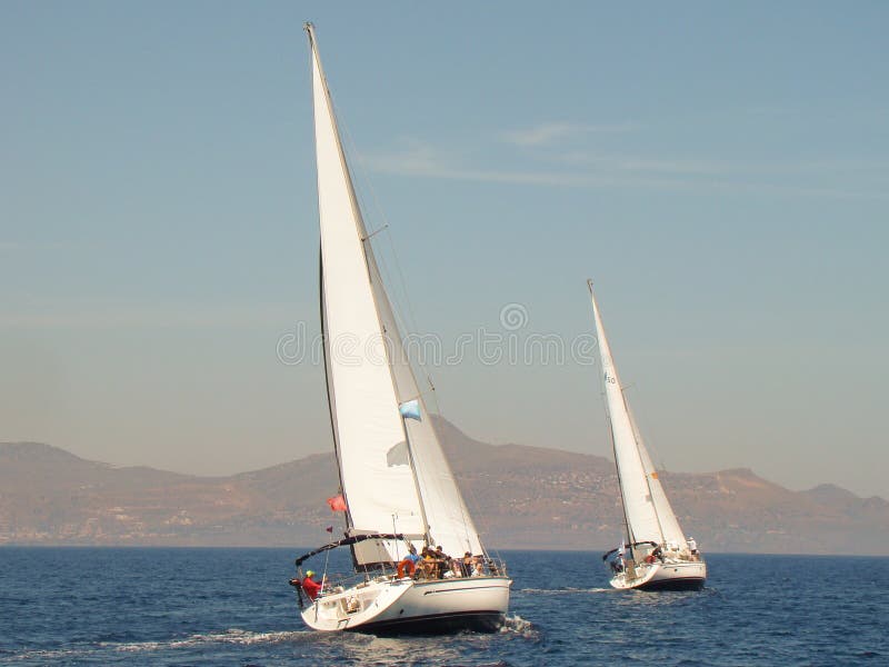Two yachts stock image. Image of adventure, tranquil - 49998693