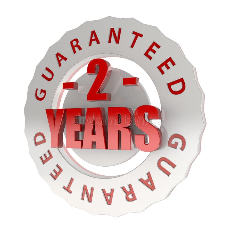 Two years guaranteed stock illustration. Illustration of certified ...
