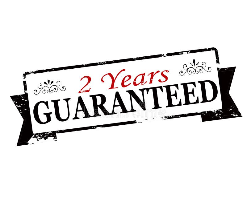 Two years guaranteed stock illustration. Illustration of grunge - 92107546