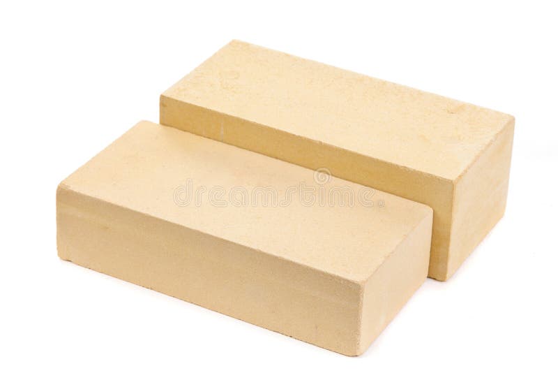 Two Yellow Ceramic Bricks at the White Background Stock Image - Image ...