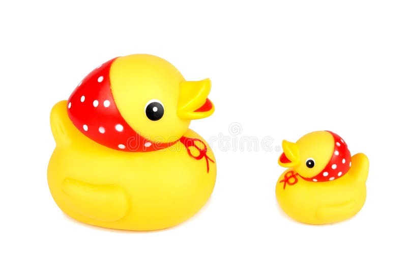 Two yellow ducks isolation stock photo. Image of child - 28184886