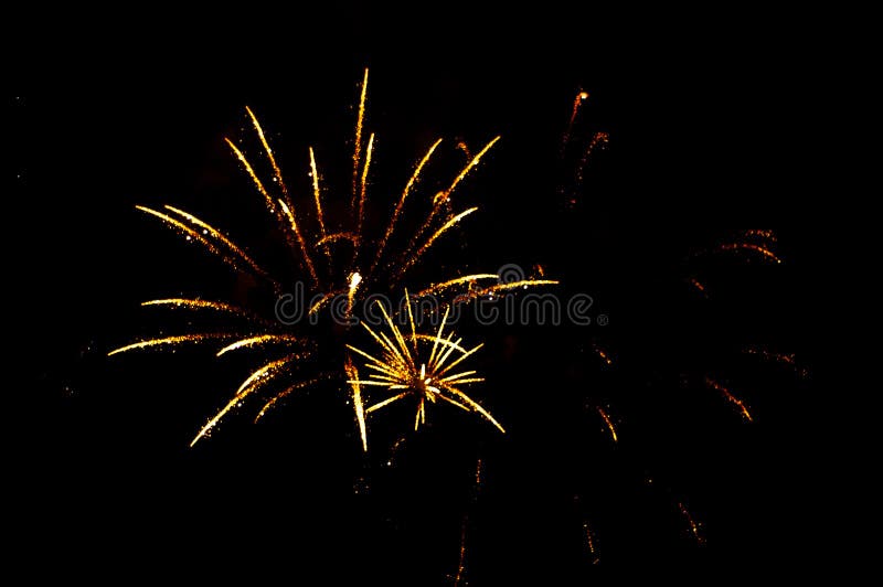 Yellow Fireworks stock photo. Image of independenceday - 95929600
