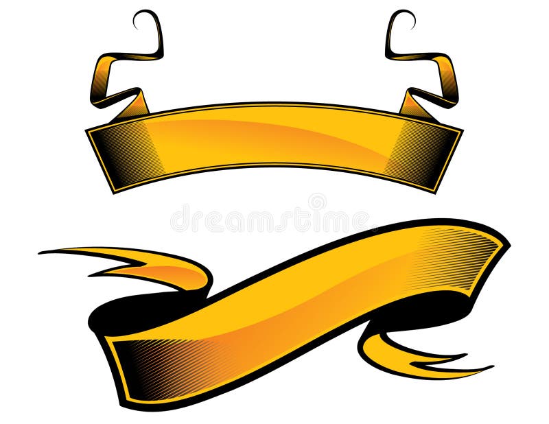 Ribbons scroll banner stock vector. Illustration of ribbons - 33348250