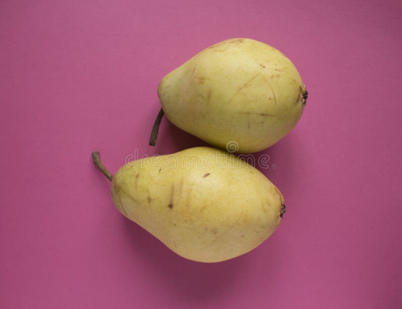 Two yellow pears stock photo. Image of pears, curves - 104759864