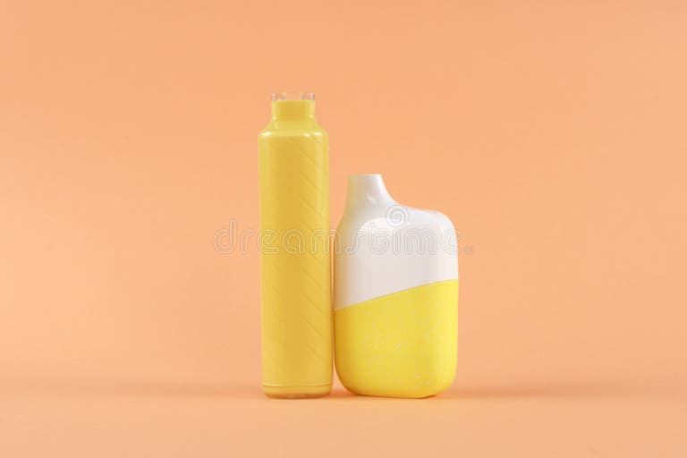 Two Yellow Single Use Vape Two Yellow Single Use Vape with Clipping ...