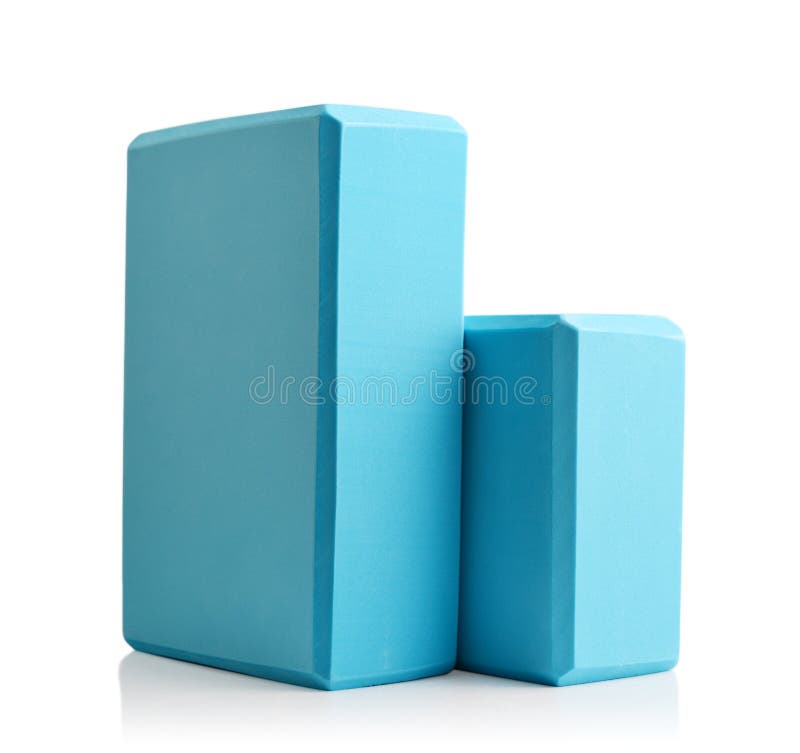 Two yoga blocks isolated stock photo. Image of isolated - 191684352