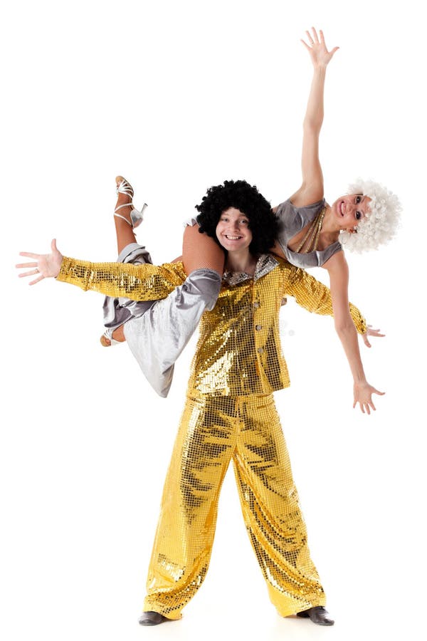 Two young acrobats. stock photo. Image of fitness, action - 18931202