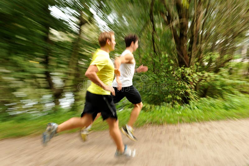 Two Men Athletes Running / Jogging Stock Photo - Image of image ...