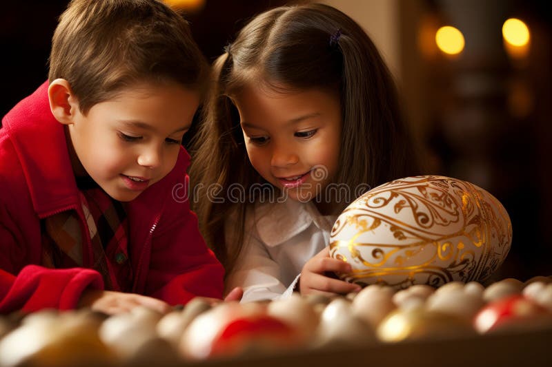 Two Young Baby Enjoying a Festive Easter Egg Cleaning Activity for ...