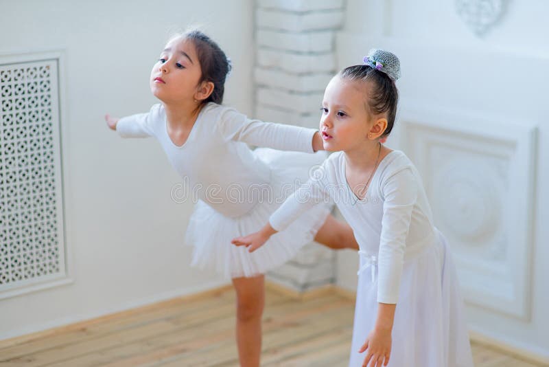Two Young Ballet Dancers Hug Stock Image - Image of leotard, lesson ...