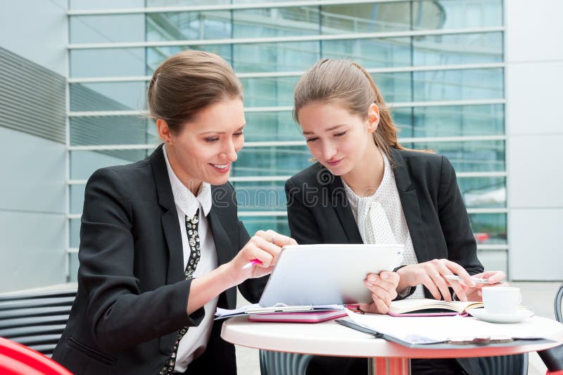 Two young business women stock photo. Image of caucasian - 60865818