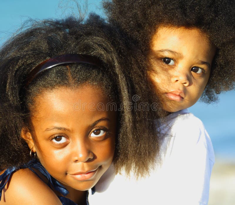 Two Young Children stock photo. Image of close, portrait - 5123920