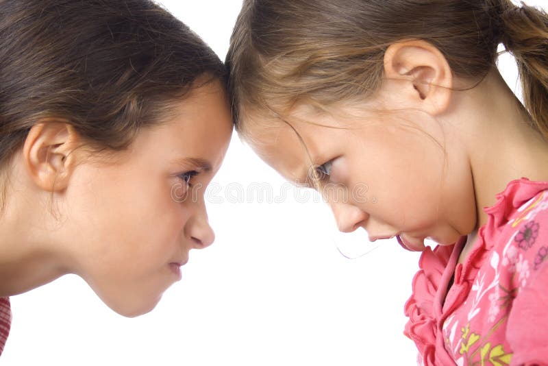 Two Young Girls in Argument Stock Photo - Image of people, argue: 11220318