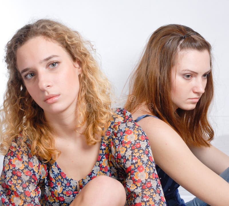 Two young girls sleeping stock image. Image of calm, friend - 18558193